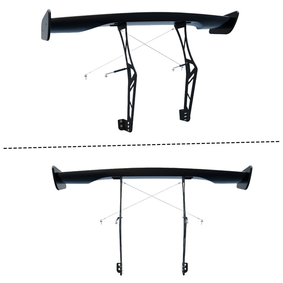 Universal Adjustable Kit Chassis Trunk Mounted Gloss GT Racing Spoiler ...