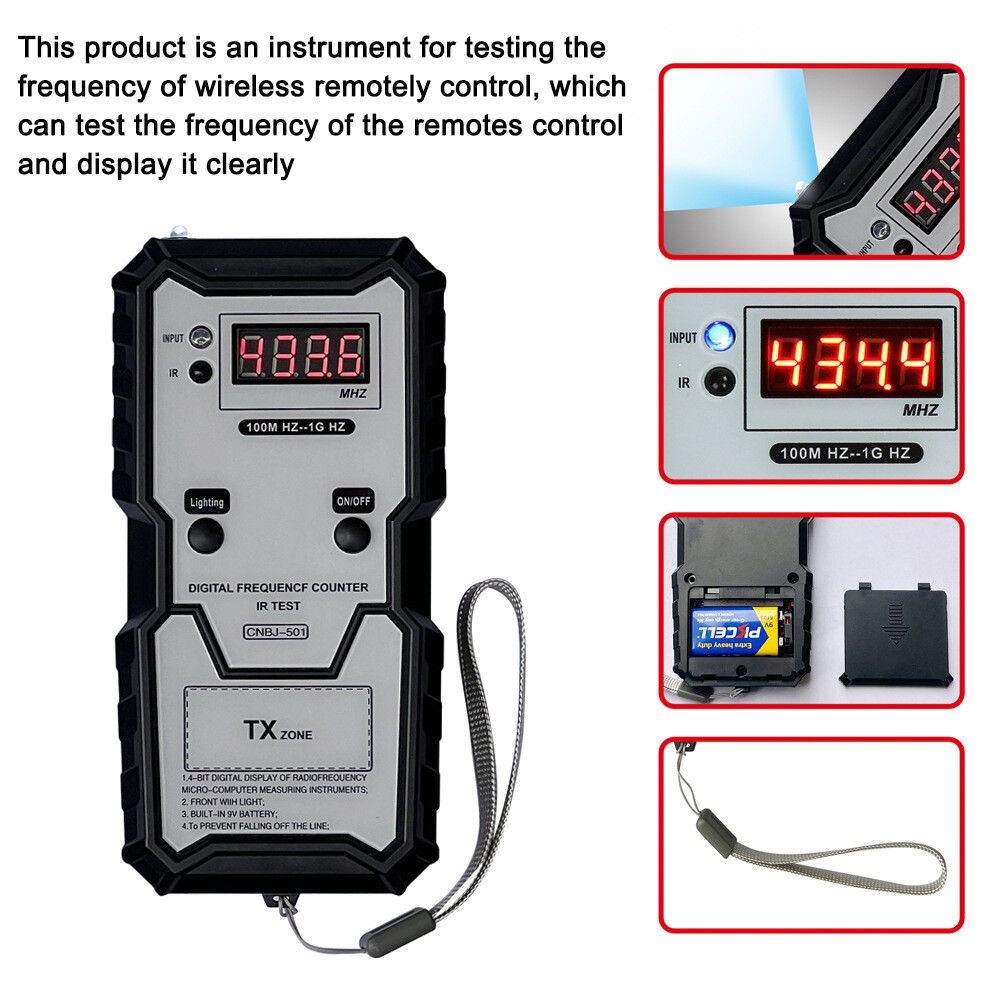 Car Remote Keys Infrared Frequency Tester 100M-1GHZ 4-bit Digital ...