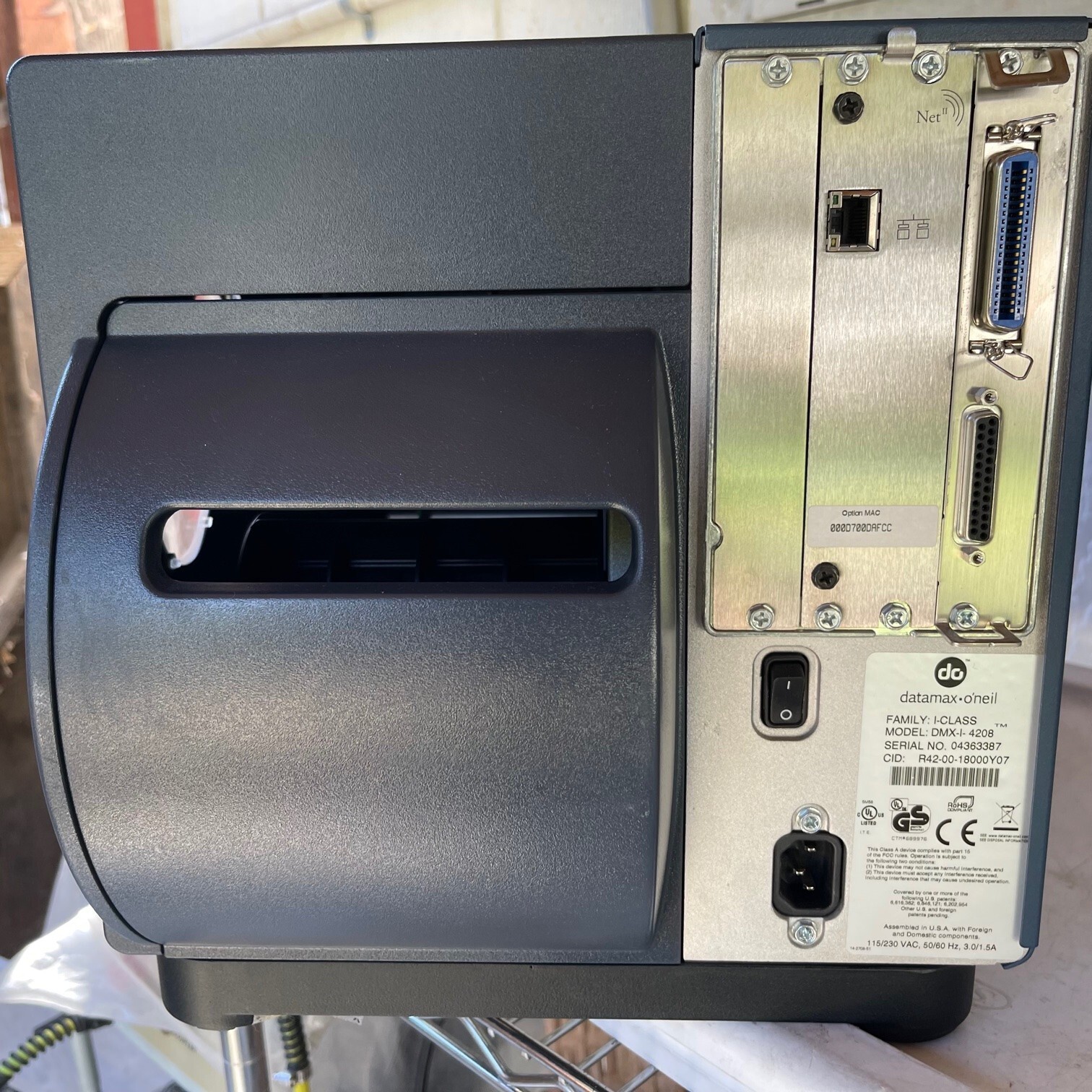 Datamax O'Neil Mark II DMX-I-4208 DT/TT Industrial Printer Ethernet | eBay