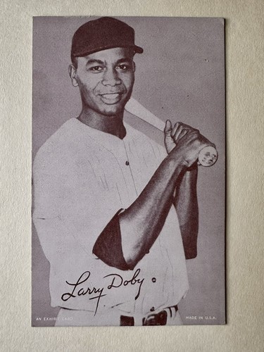 1947 Larry Doby Cleveland Indians Exhibits Large Card MLB Bat Off ...