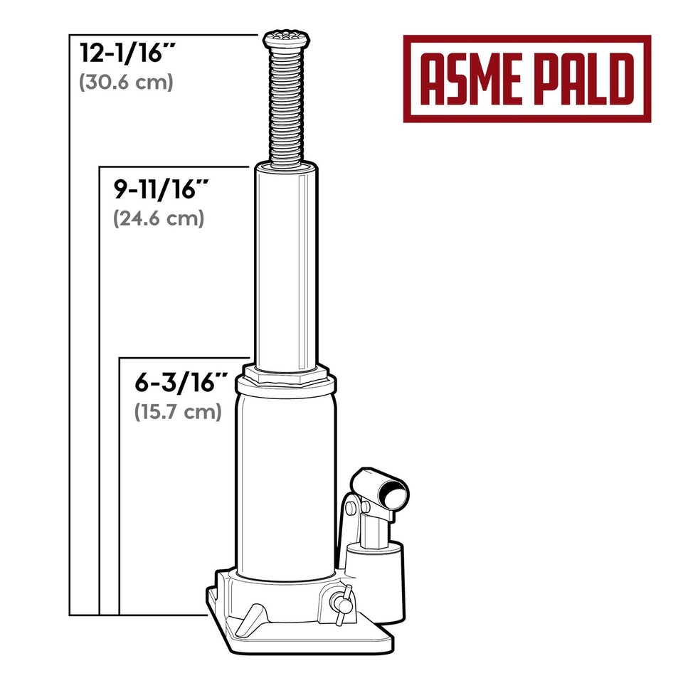 Powerbuilt Heavy Duty 2-Ton Bottle Jack, 4000-Pound Capacity Hydraulic ...