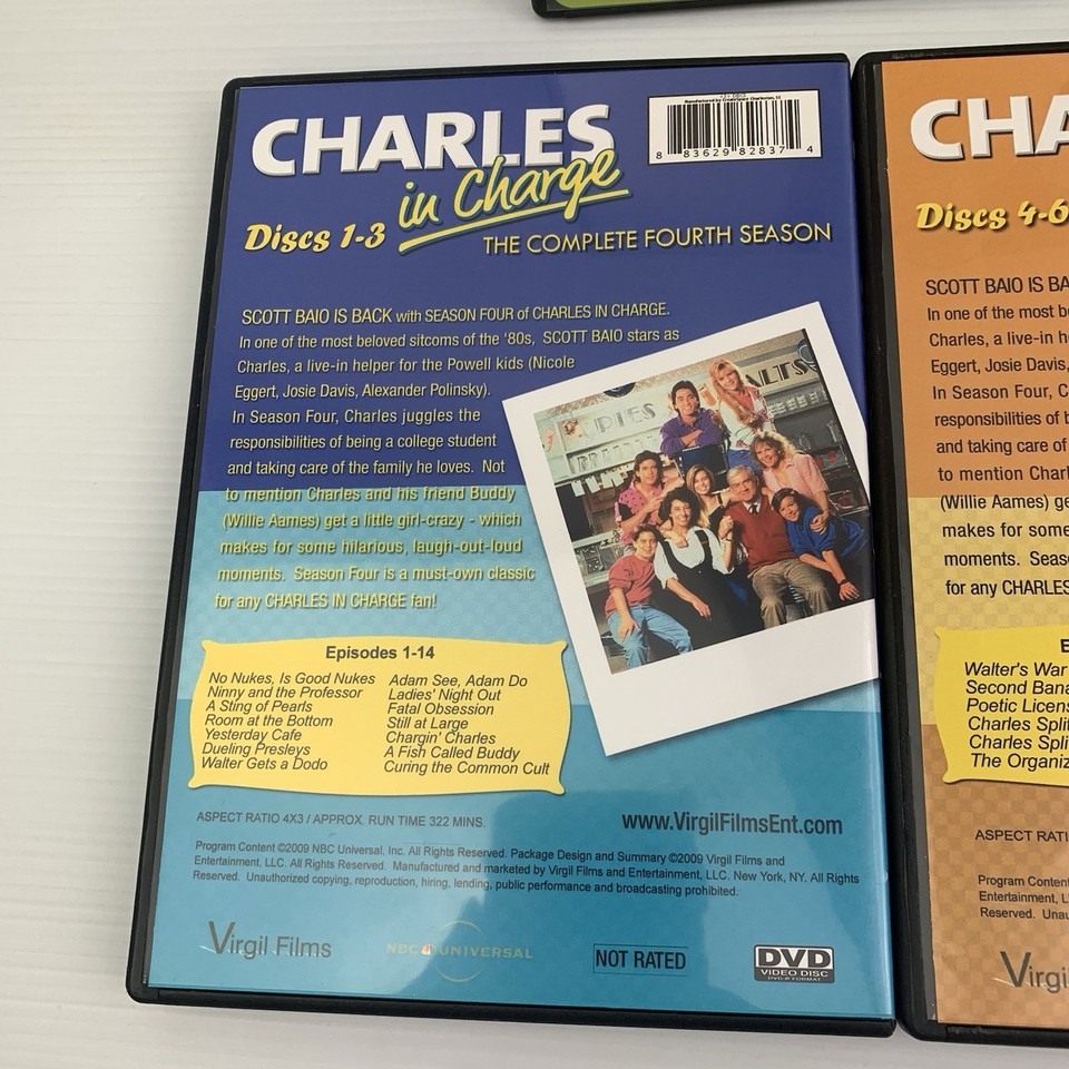 Charles In Charge Rare TV Series 2,3,4 & Season 5 Discs 4-6 DVD: Region ...