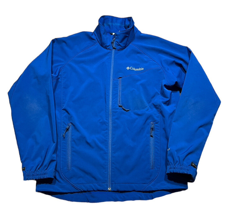 Columbia Mens Blue Interchange Jacket Zip Up Softshell Fleece Size ...