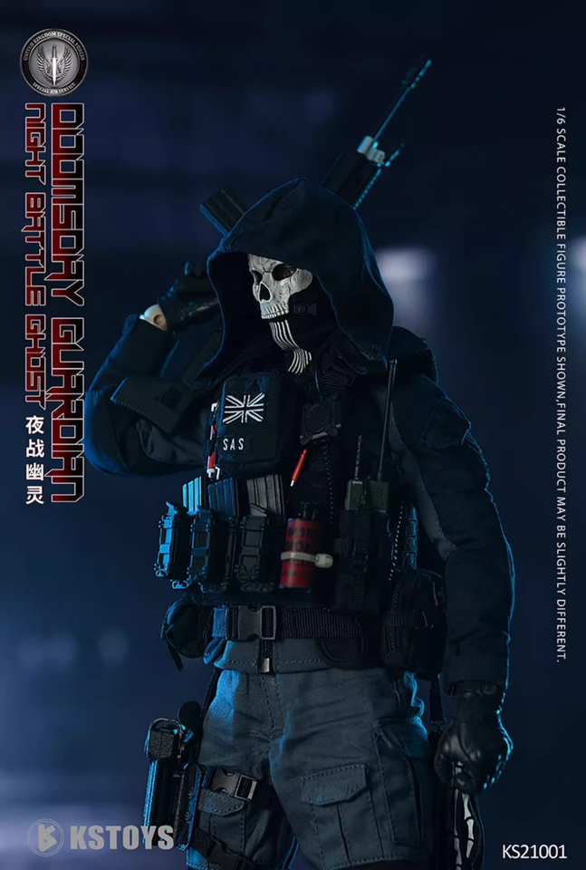 FLAGSET KS21001 Night War Ghost Simon Riley 1/6 Action Figure In Stock ...