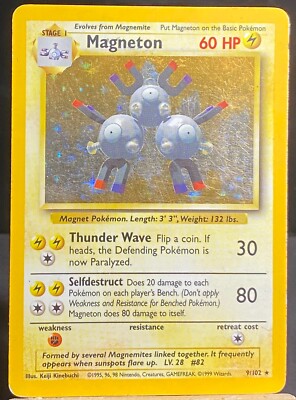 Pokemon Magneton 9/102 Holo Base Set | eBay