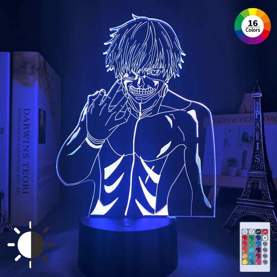 Tokyo Ghool Night Light 16 Colours Lamp LED Decoration Ken Kaneki Remote Key | eBay