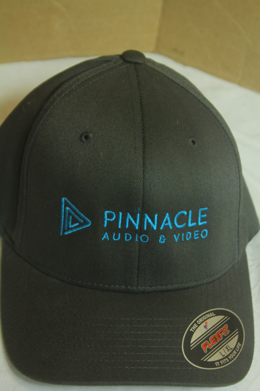 NEW Pinnacle Audio Video Flex Fit Gray Cap Hat Size Large / XL | eBay