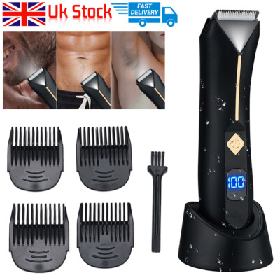 Body Hair Trimmer for Men Electric Groin Hair Clipper Ball Shaver With ...