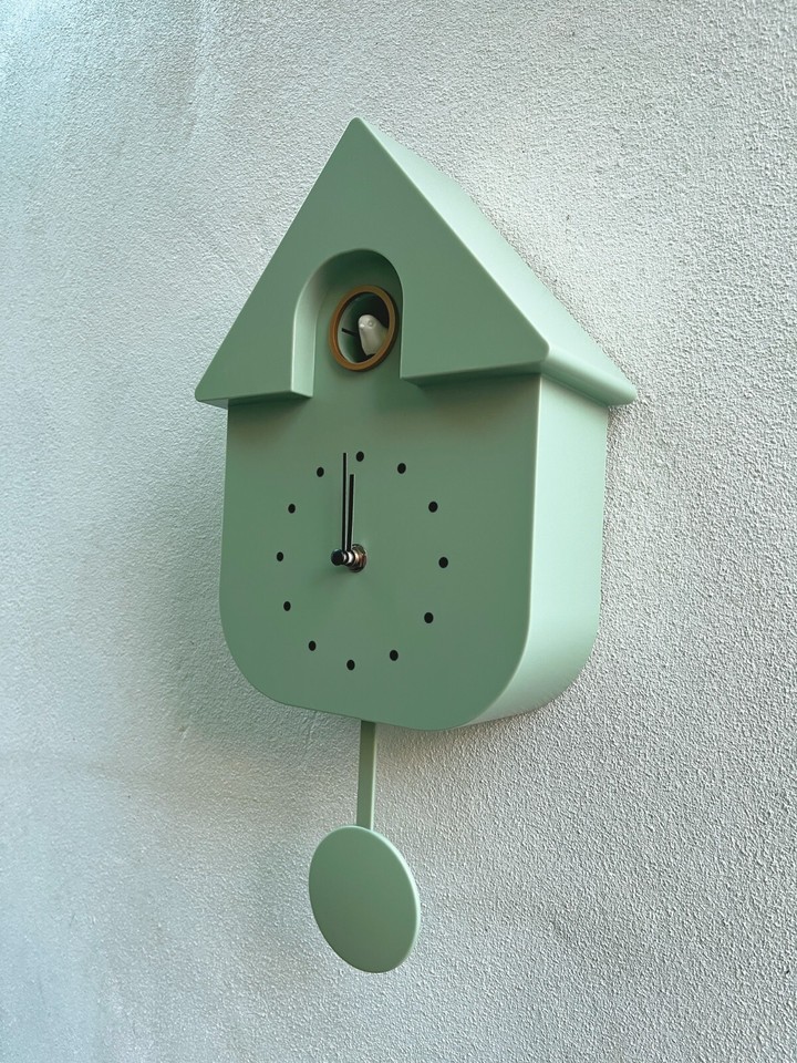 Cuckoo Clock Wall Clock Modern Chalet-Style with bird tweeting sound 4 colours | eBay UK