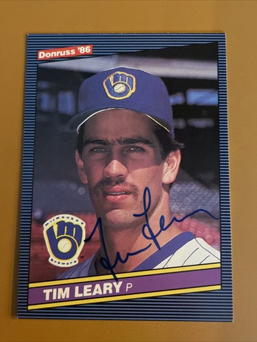 Signed Autographed 1986 Donruss Card #577 Tim Leary | eBay