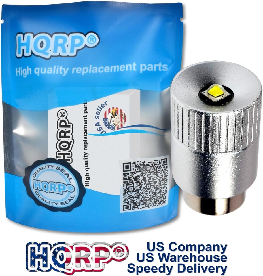 2-Pack HQRP Ultra Bright 300Lm High Power 3W LED Bulb for Maglite 2D 3D ...