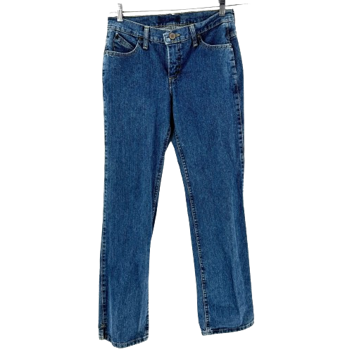 Wrangler Women's Jean Cash Mid Rise Vented Hem Ultimate Riding Size 3-4 ...