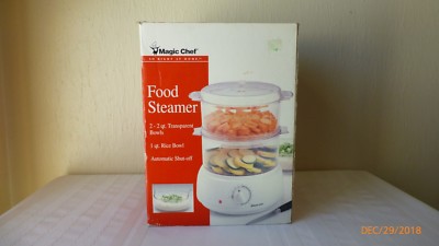Magic Chef Electric Food Steamer 2 Tier Automatic Shut Off Rice Bowl | eBay