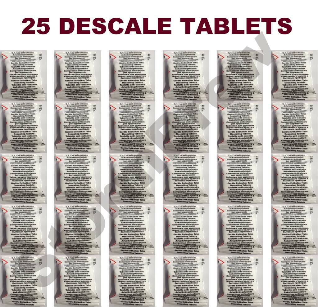 25 DESCALING DESCALER TABLETS FOR ALL BRAUN & BOSCH TASSIMO COFFEE ...