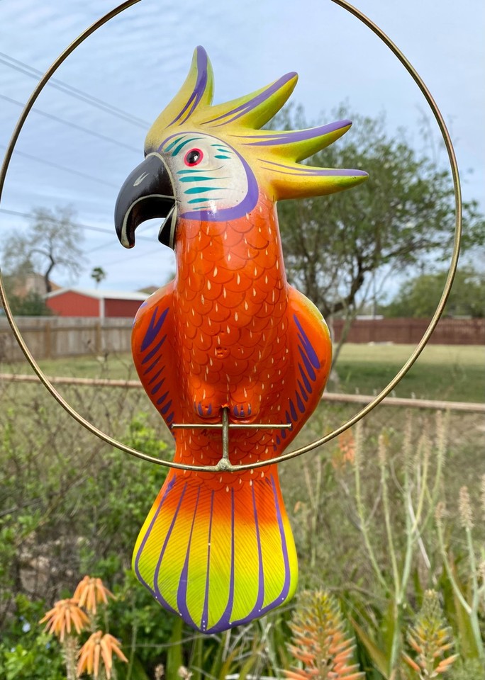 Talavera Parrot Bird Handmade & Painted Ceramic Mexican Pottery Hanging ...