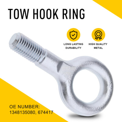 Short Towing Eye Recovery Hook For Citroen Relay Peugeot Boxer Fiat ...