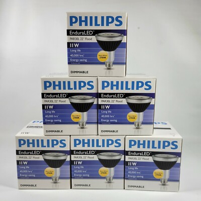 NEW 6 Philips EnduraLED Par30L 11W LED 2700K WARM WHITE Dimmable Flood ...