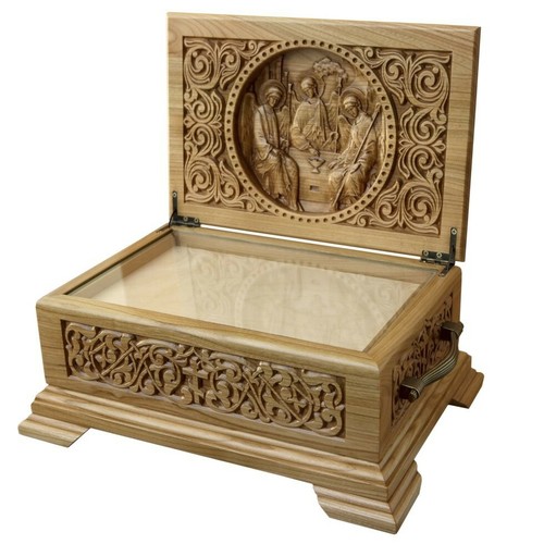 Reliquary Box Orthodox Christian Carved Wooden Handcarved 11.81" 1-12 ...
