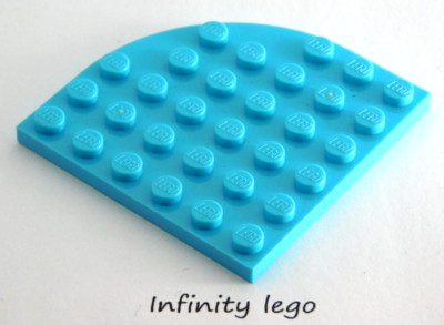 8 LEGO Medium Azure Plate Wedge 6 x 6 with Round Corner (6003) - 8 ...