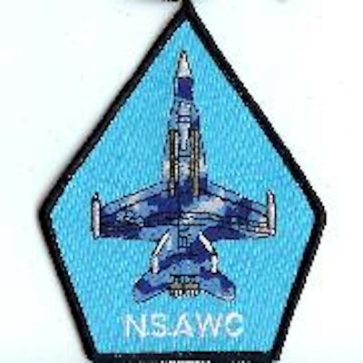 4.5" NAVY NSAWC F/A-18 HORNET AIRCRAFT BLUE MILITARY EMBROIDERED PATCH ...