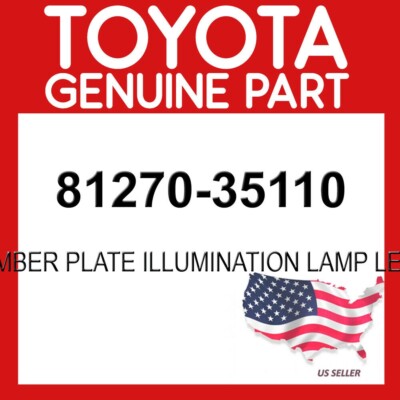 Toyota Genuine 81270-35110 Number Plate Illumination Lamp Lens OEM ...