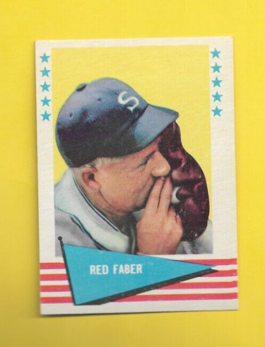 1961 Fleer Red Faber #24 Chicago White Sox NEAR MINT FREE SHIPPING | eBay