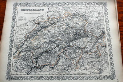 Pre-1900 - Antique Map Of Switzerland