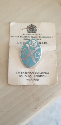 JR Gaunt enamel pin badge on original card SCL or SLC with Scottish ...