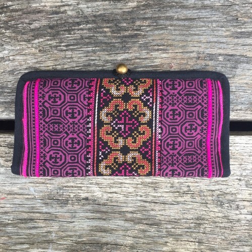 Hmong tribal thai hippy hippie boho ethnic bifold wallet purse unusual ...