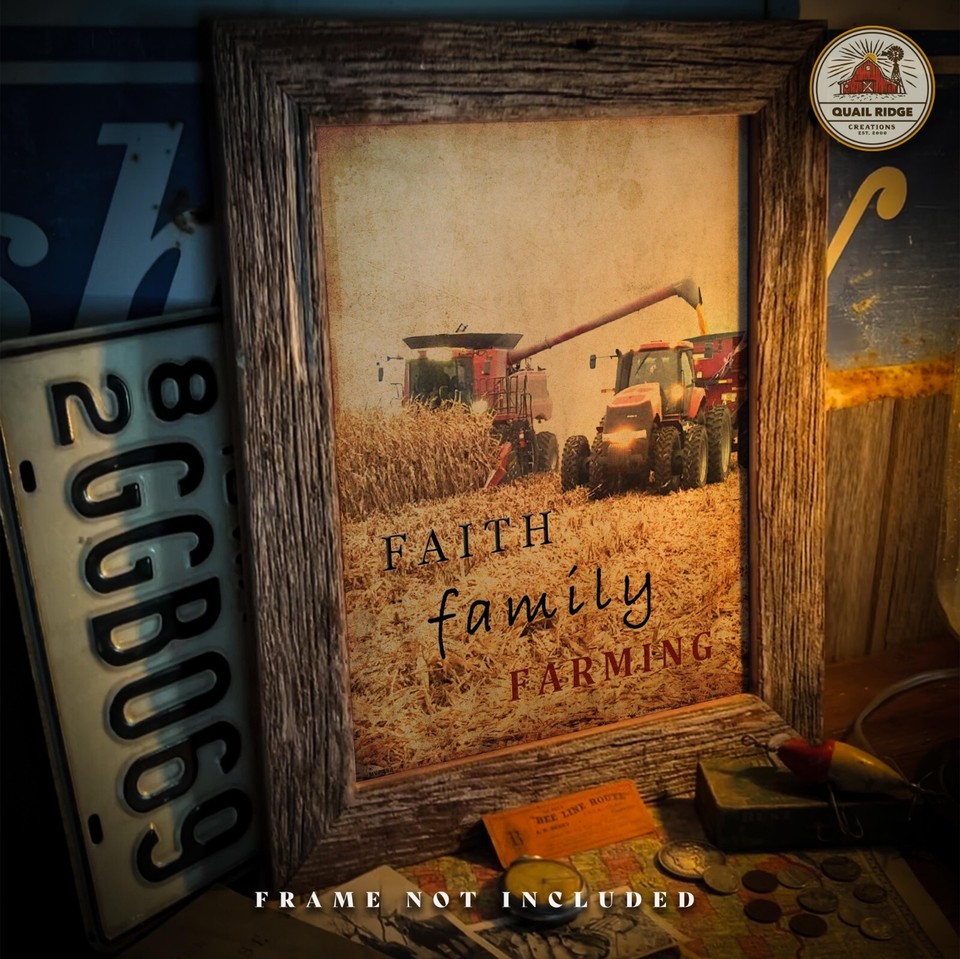 Farmall Case IH Tractor Inspirational Art Print Faith Family Farming ...