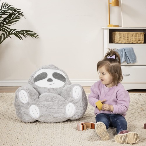Sloth Plush Character Chair Comfy Pillow Chair for Boys and Girls, 19 ...