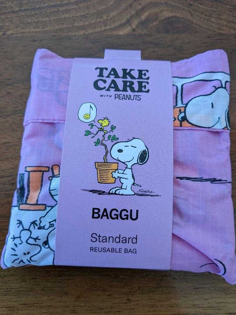 BAGGU TAKE CARE WITH PEANUTS STANDARD Eco Bag SNOOPY BEST FRIENDS Pink ...
