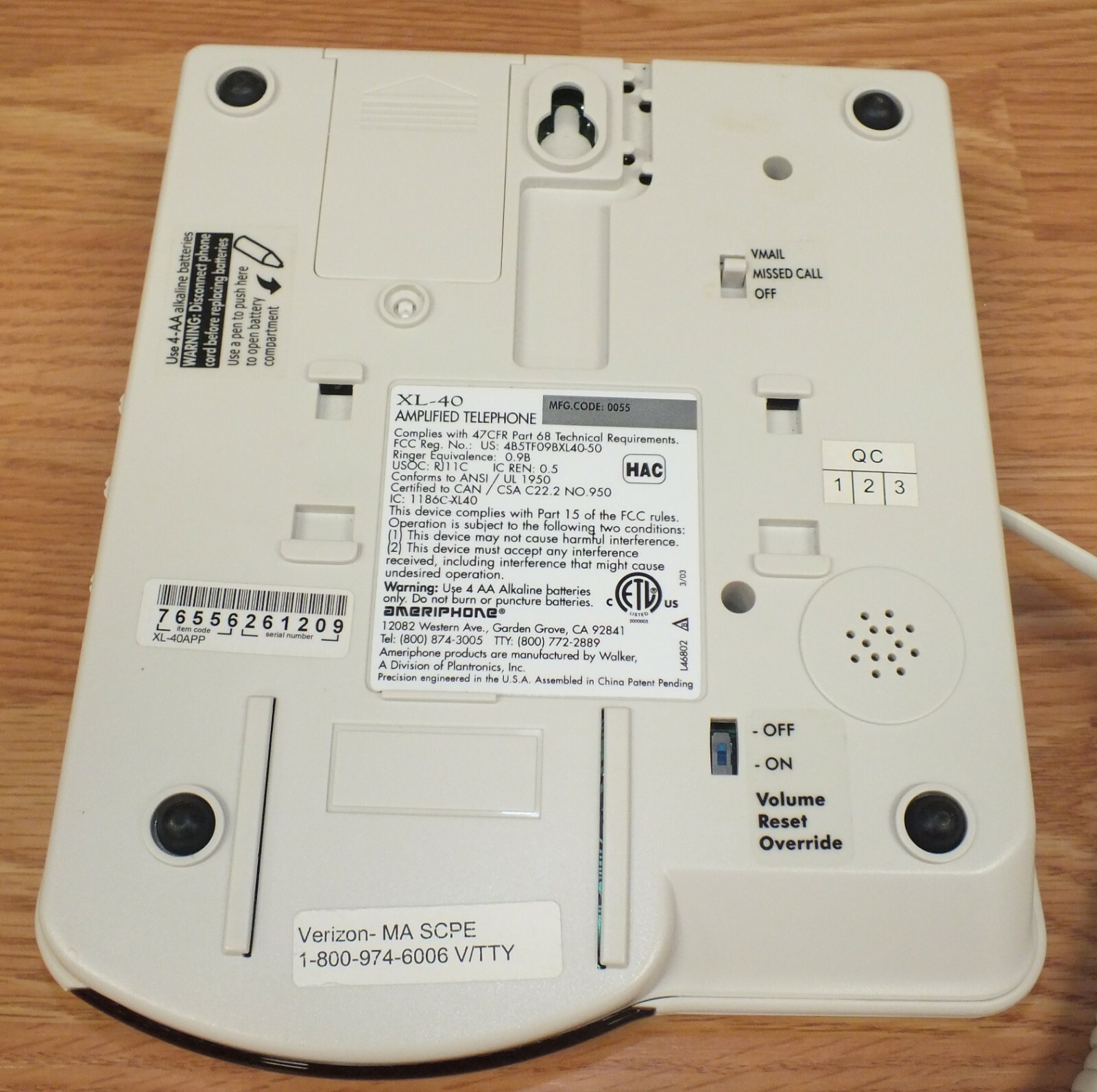 Genuine Ameriphone (XL-40) Loud Volume Corded Home Telephone **READ ...