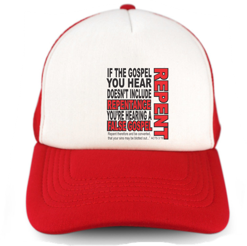 Trucker Hat Cap Foam Mesh Christian Repent Repentance Gospel False Acts ...