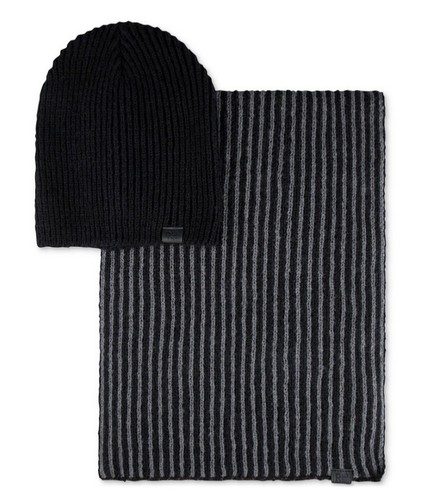 Kenneth Cole Reaction Men's 1pc. Herringbone Wrap Scarf Black New ...