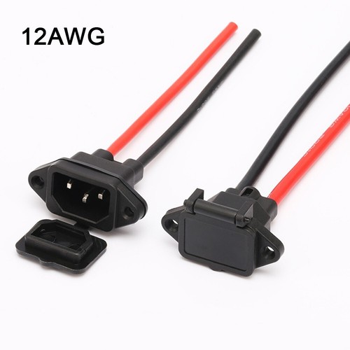 1pc Soldering Socket AC Power Connector Black+Red Built-in Plug Durable ...