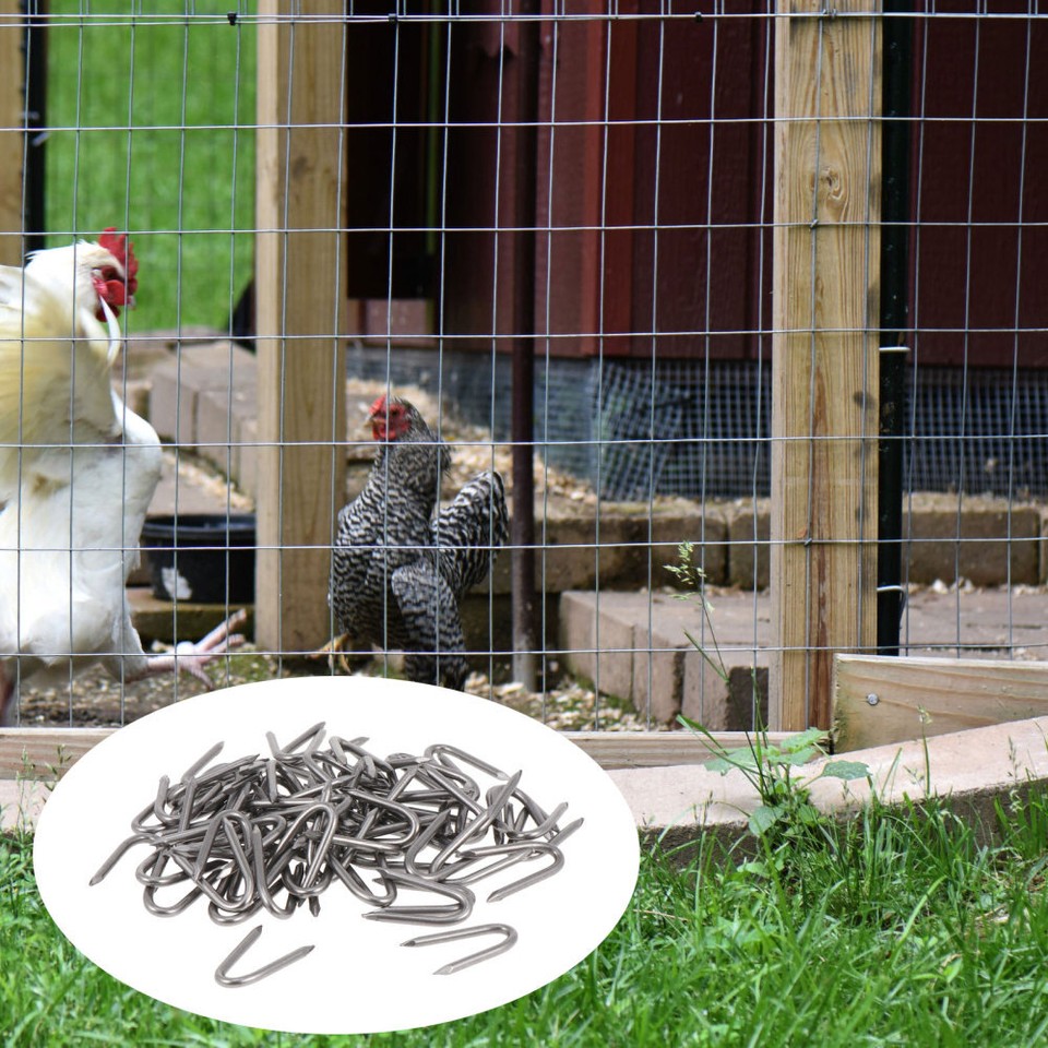 70Pcs Iron U Shaped Fixing Nails Tool for Garden Turf and Fence ...