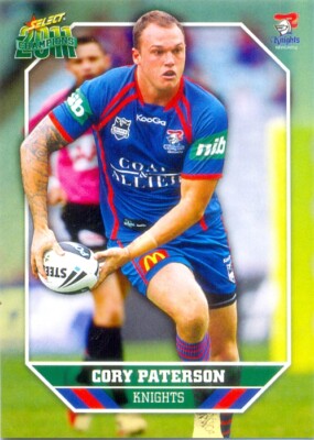 2011 Select Champions NRL Common Card 96 - Cory Paterson - Newcastle ...
