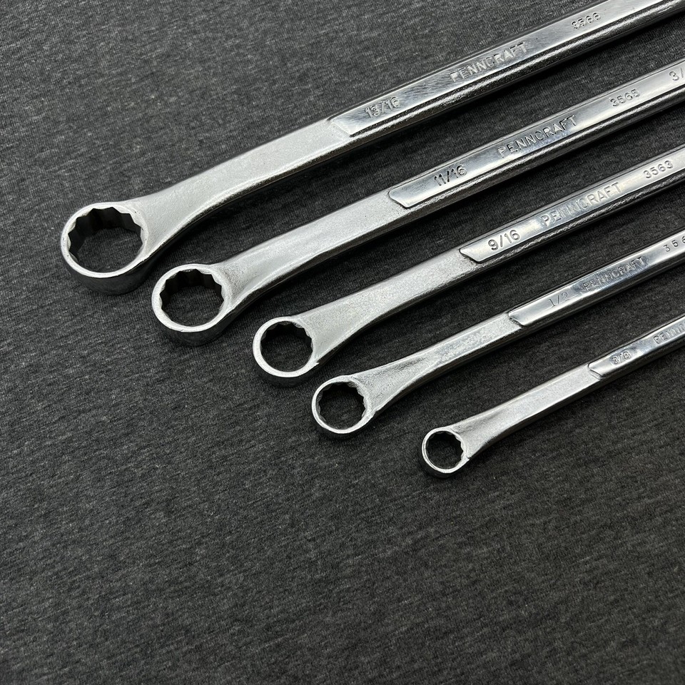 Vintage PENNCRAFT 5pc SAE Box End Wrench Set 12 Point Made In USA | eBay