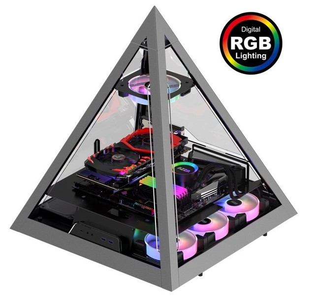 AZZA Pyramid 804 Gaming Turm-Gehäuse - Silber (CSAZ-804) online kaufen ...
