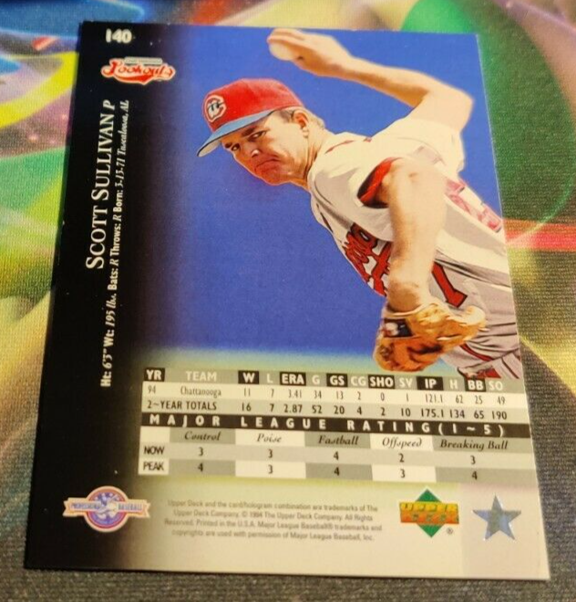 1994 Upper Deck Top Prospect SCOTT SULLIVAN Cincinnati Reds Baseball ...