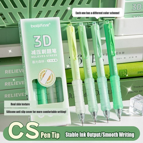 4PCS/Set Soft Grip Ballpoint Pen CS Tip Neutral Pen New Gel Pen Gift ...