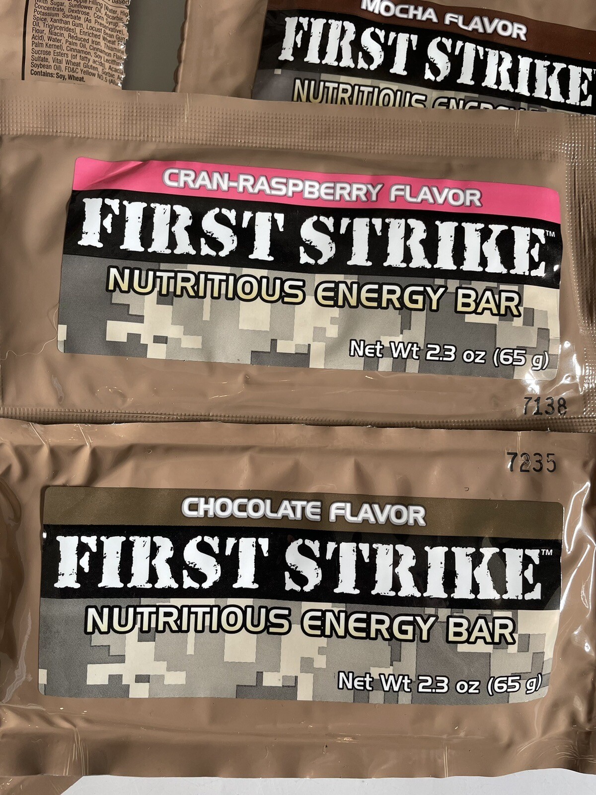 10 pack Dessert Variety MRE Chocolate Energy Bar First Strike Cran ...