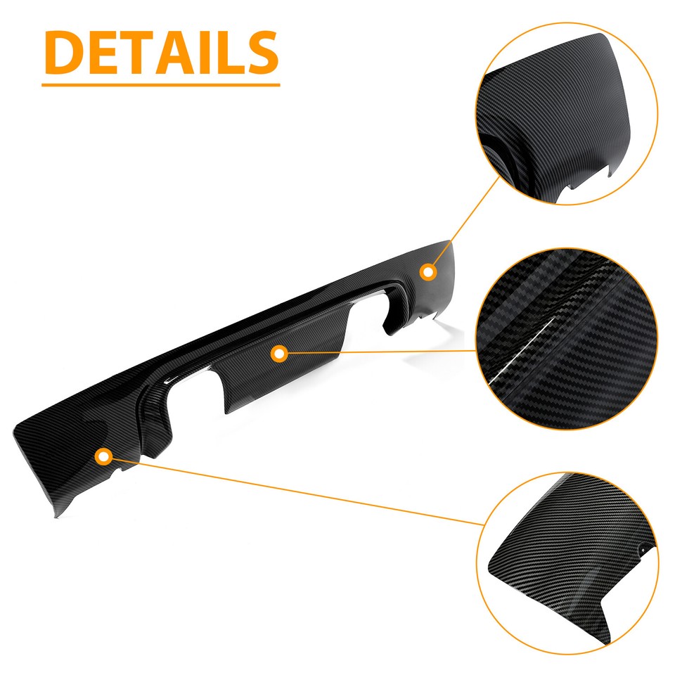 Rear Bumper Diffuser 2-Tone Carbon Fiber CSL Style For BMW E46 M3 01-06 ...