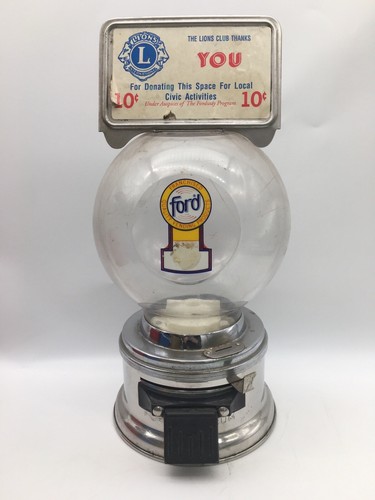 Black Friday Sale Vintage Ford Gum Machine with Ad Topper Gumball Candy ...