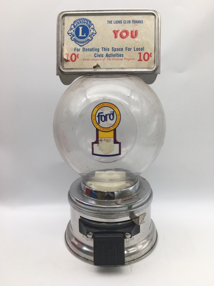 Black Friday Sale Vintage Ford Gum Machine Gumball Candy Bulk Vending ...