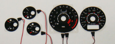 2 Stage Mazda 93-97 RX7 Turbo Reverse Glow Gauges 94 95 | eBay