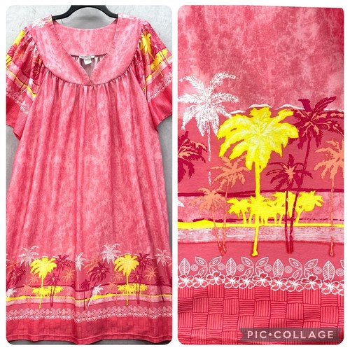 Anthony Richards Coral Tropical Hawaii Muumuu House Dress Gown Plus ...