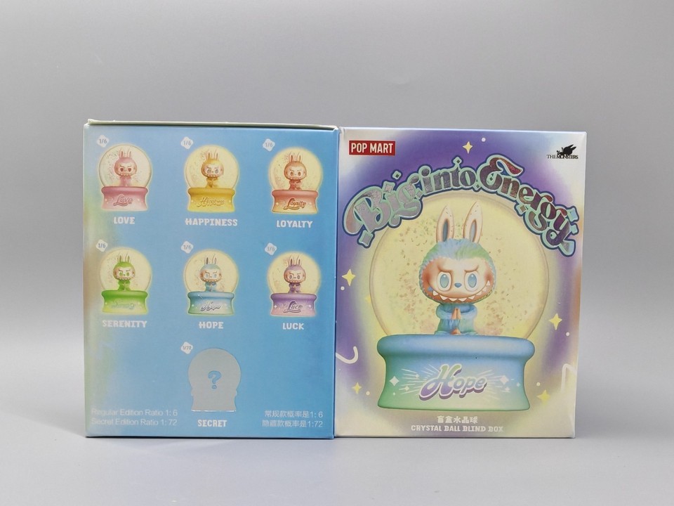 Pop Mart Big Into Energy Labubu Crystal Ball Blind Box Snow Globe | eBay