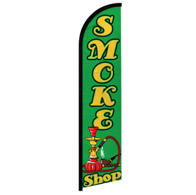 Smoke Shop Windless Swooper Flag Dispensary GRN | eBay